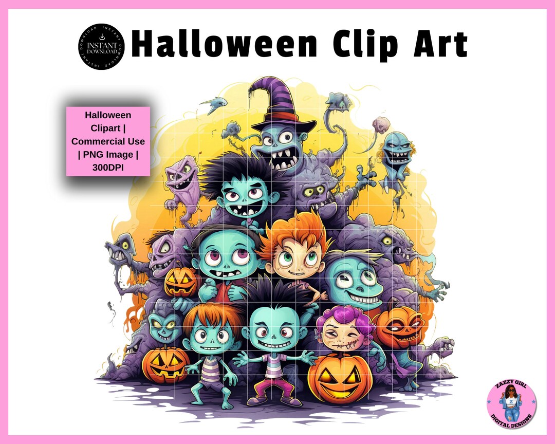 Halloween Kids Monster Mash Clipart, Monster Mash Sublimation, Spooky ...