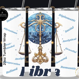 Libra Zodiac Wrap 20oz, Its A Libra Thing, Libra Tumbler Wrap PNG ...