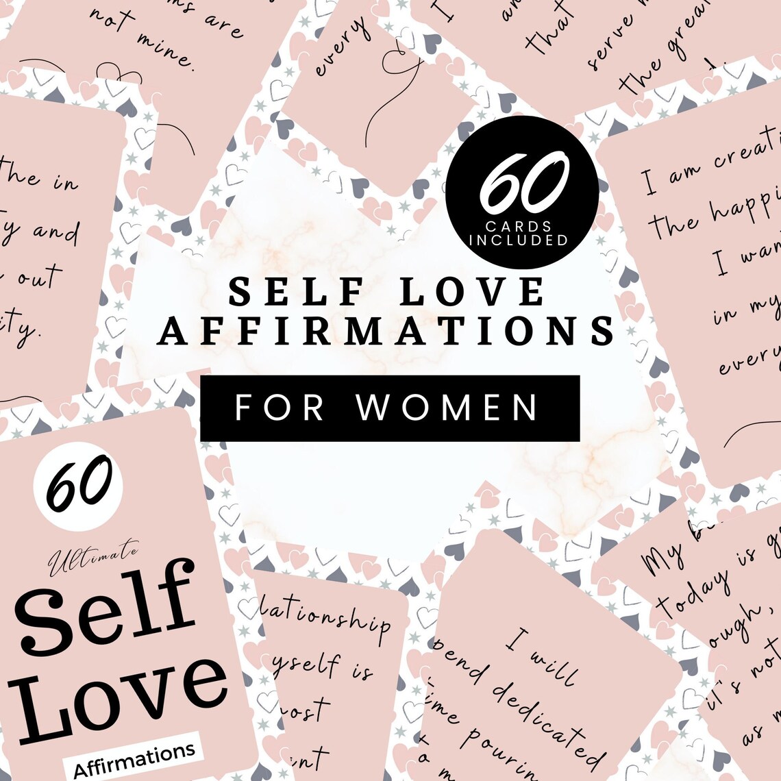 Self Love Affirmation Cards Printable Positive Affirmation - Etsy