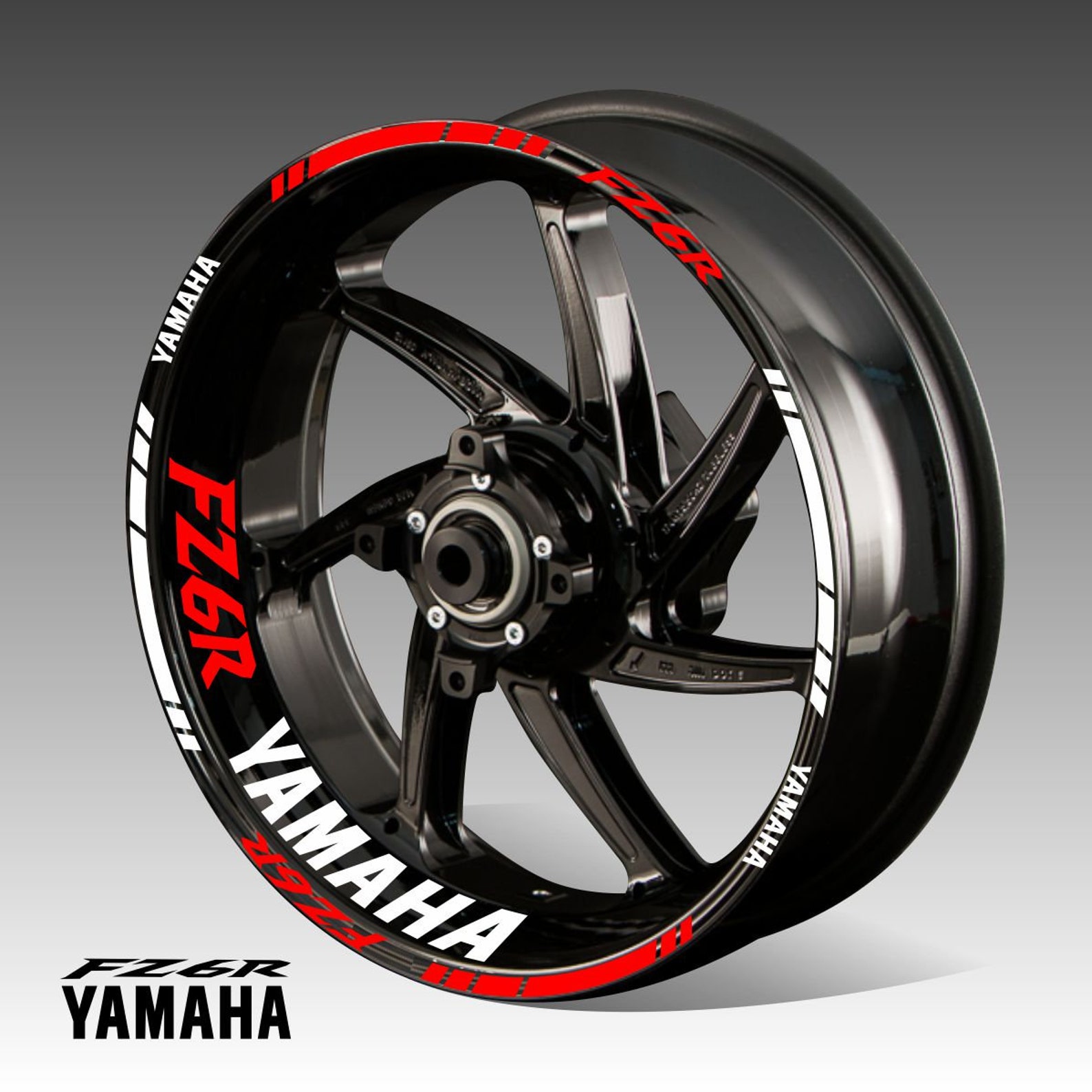 Decals wheel Yamaha FZ-6R stickers wheel stripes rim tape | Etsy
