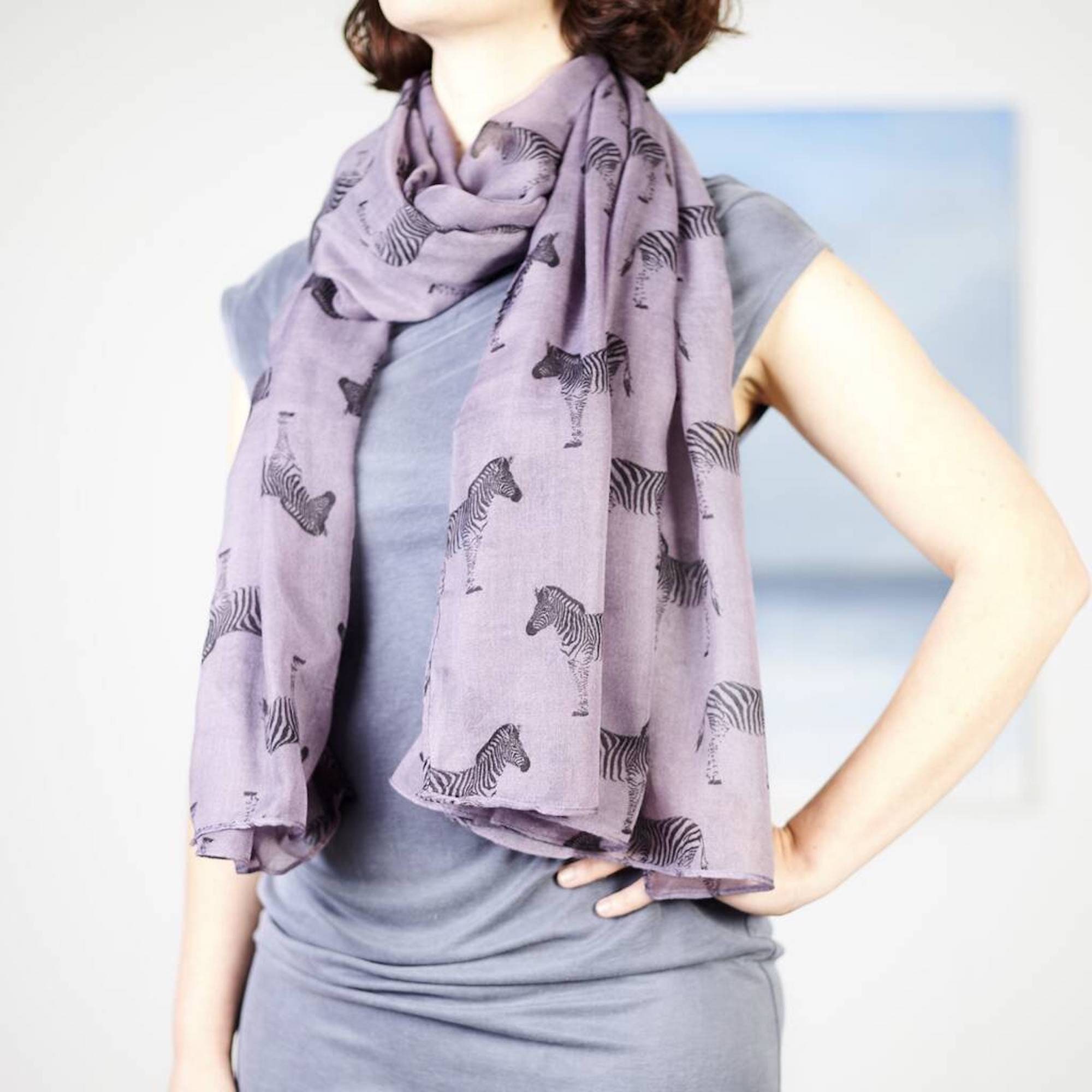 Zebra Print Scarf in Gift Box - Etsy UK