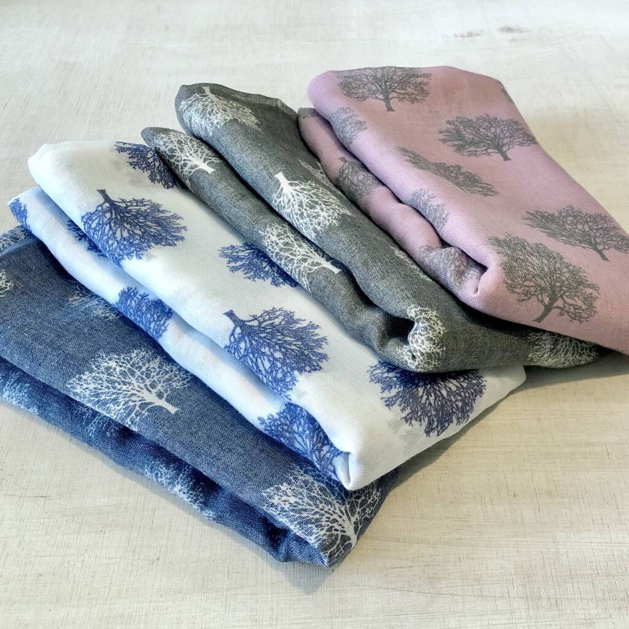 Oak Tree Print Scarf In Gift Box | Etsy