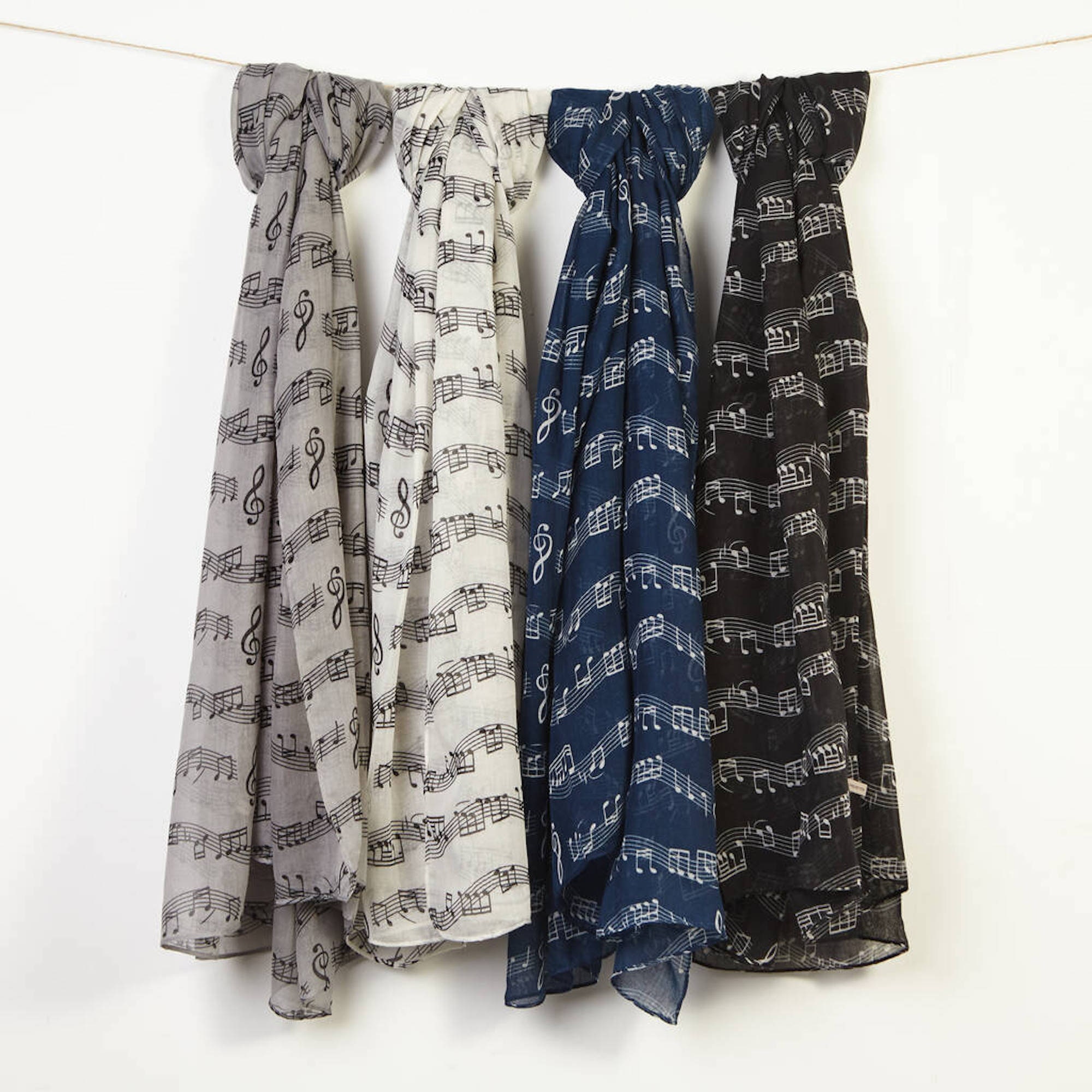 Music Print Scarf in Gift Box - Etsy UK