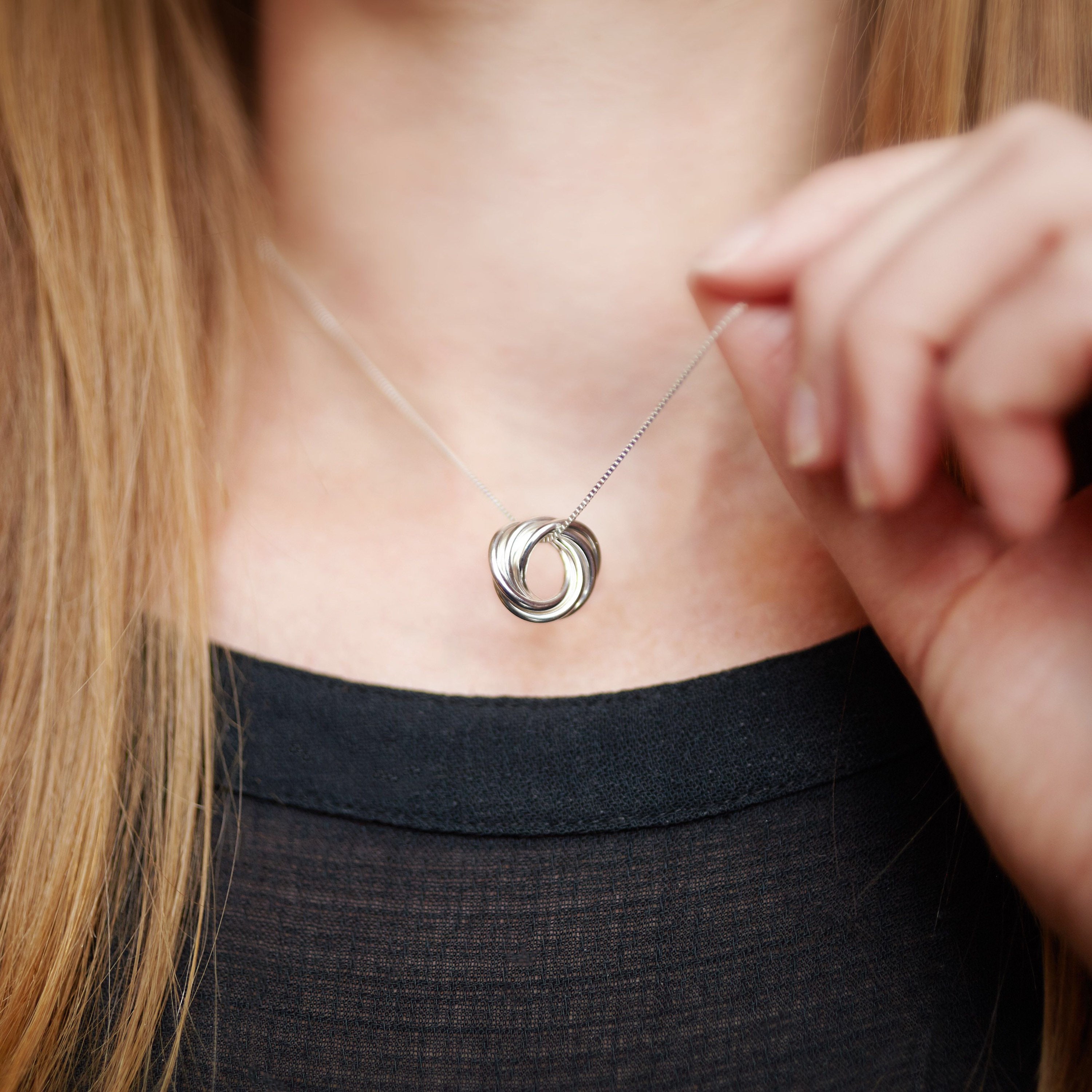 50th Birthday Sterling Silver Ring Necklace - Etsy UK