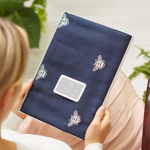 Metallic Silver Bee Scarf in Gift Box - Etsy