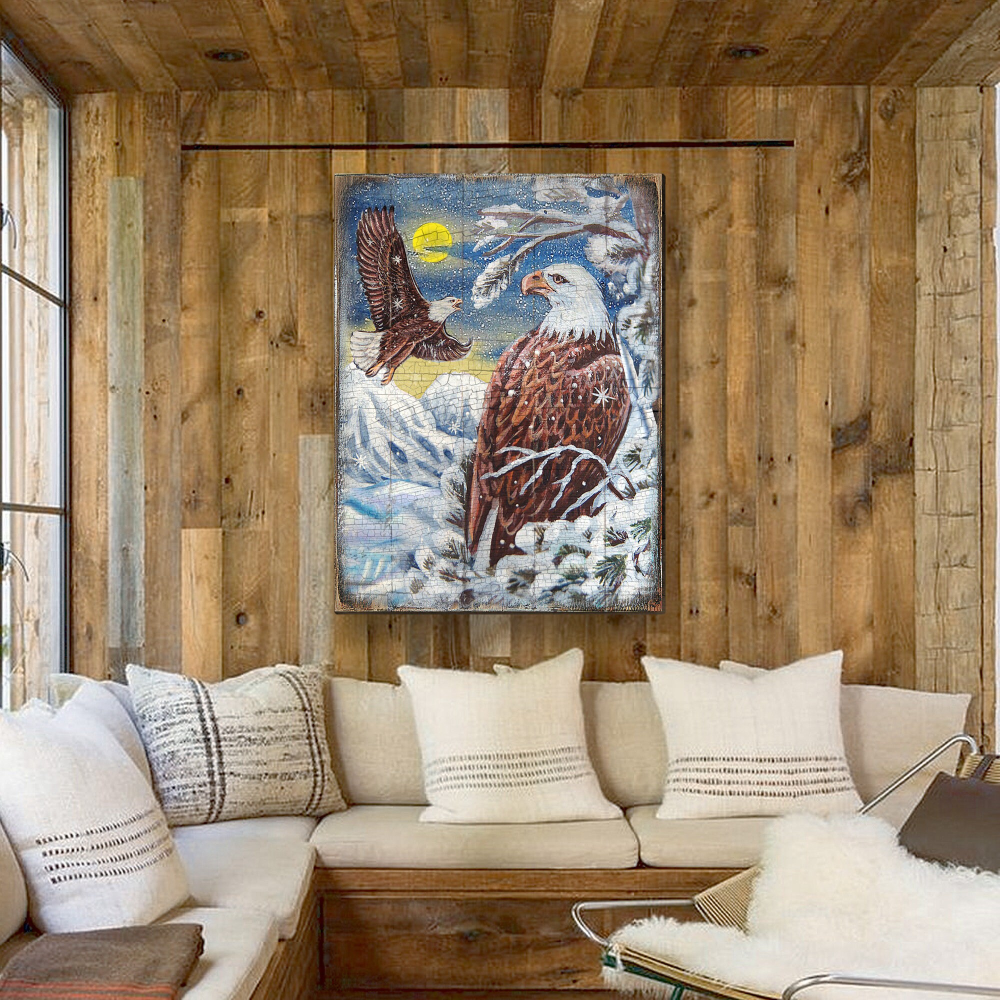 Eagle Decor - Bald Eagle Wall Art - Bald Eagle Art on Wooden Block ...