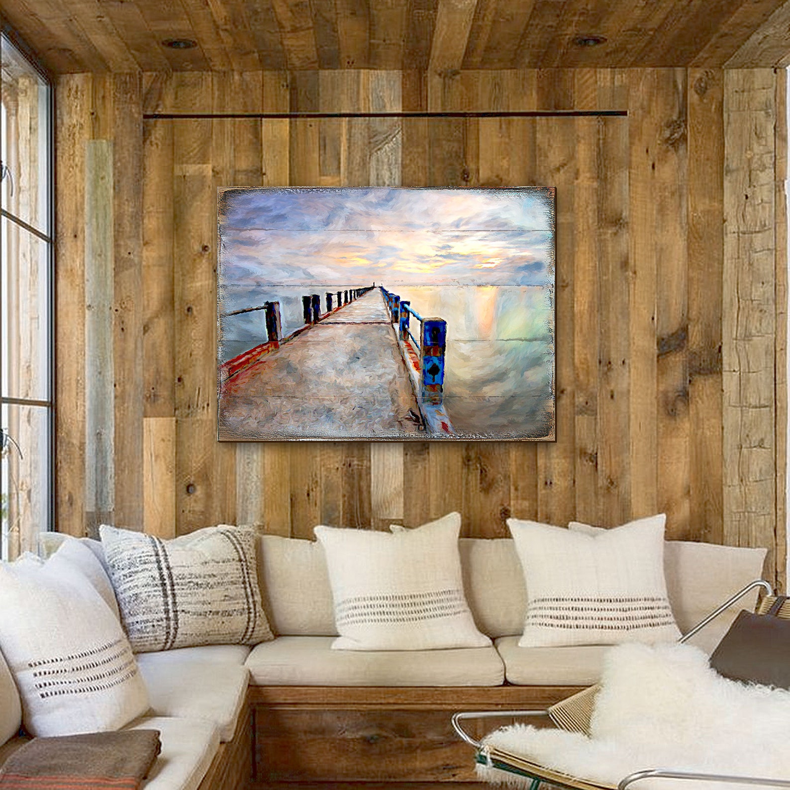 Coastal Wall Decor Coastal Wall Art Pier in the Ocean Wood - Etsy