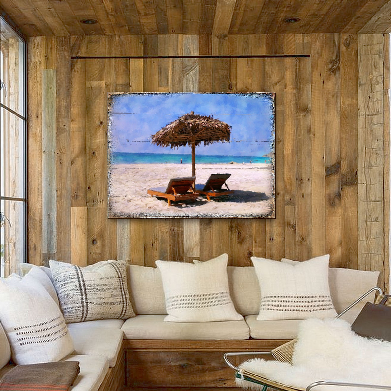 Beach House Wall Decor Ocean Wall Art Beach Chairs Art on - Etsy