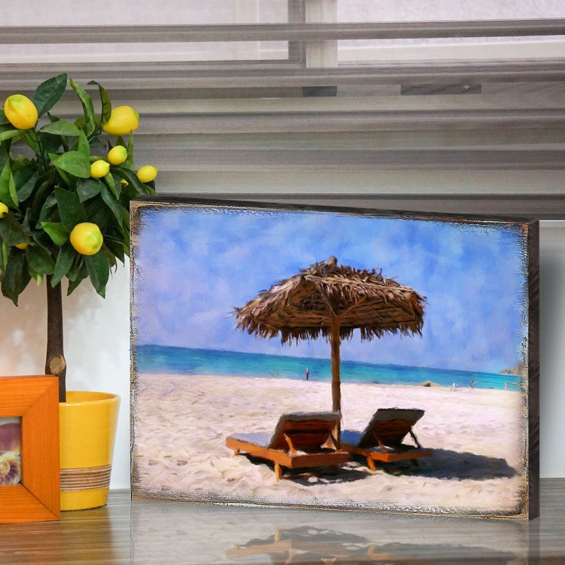 Beach House Wall Decor Ocean Wall Art Beach Chairs Art on - Etsy