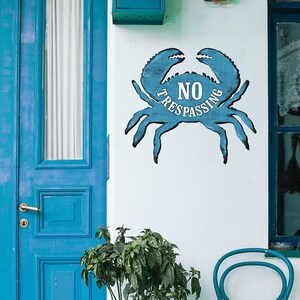 Crab Sign - No Trespassing Warning Beach Sign - Ready to Hang - 320343 ...