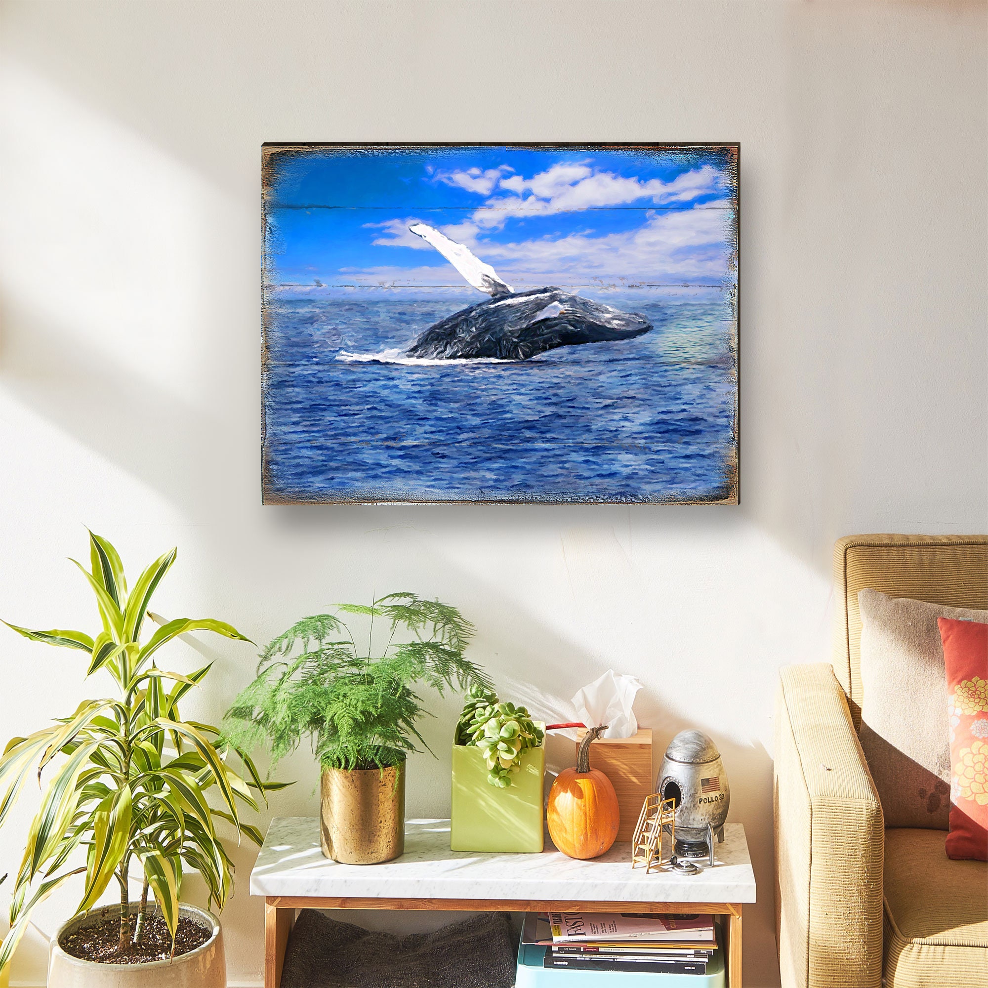 Whale Wall Decor Whale Wall Art Whale Wood Block Art On | Etsy