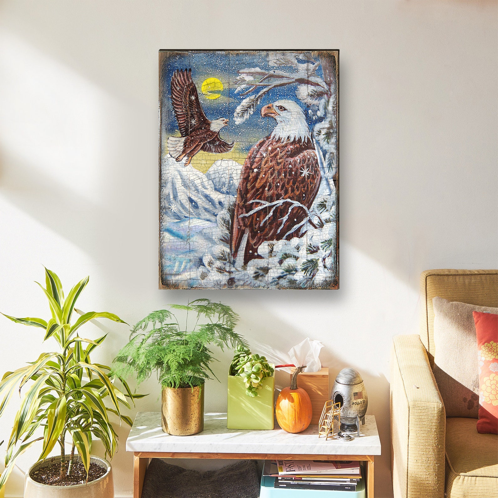 Eagle Decor Bald Eagle Wall Art Bald Eagle Art on Wood - Etsy