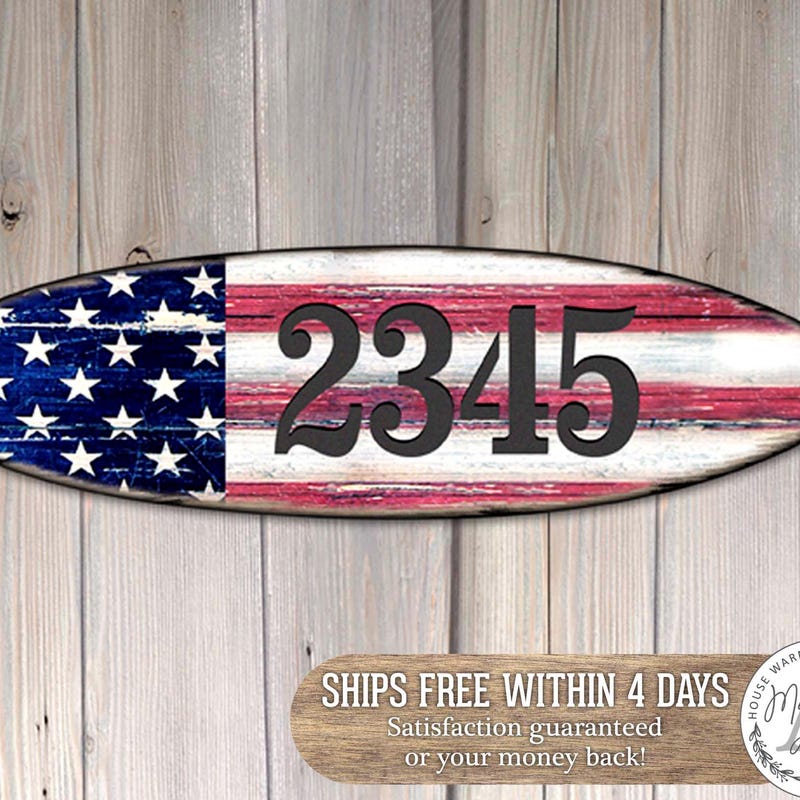 Surf Board House Numbers - Etsy