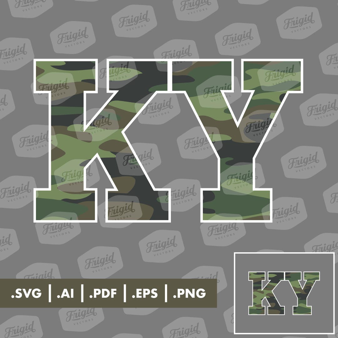 KY Camo Letters Digital Download – Kentucky Camo PNG, Cricut Silhouette ...