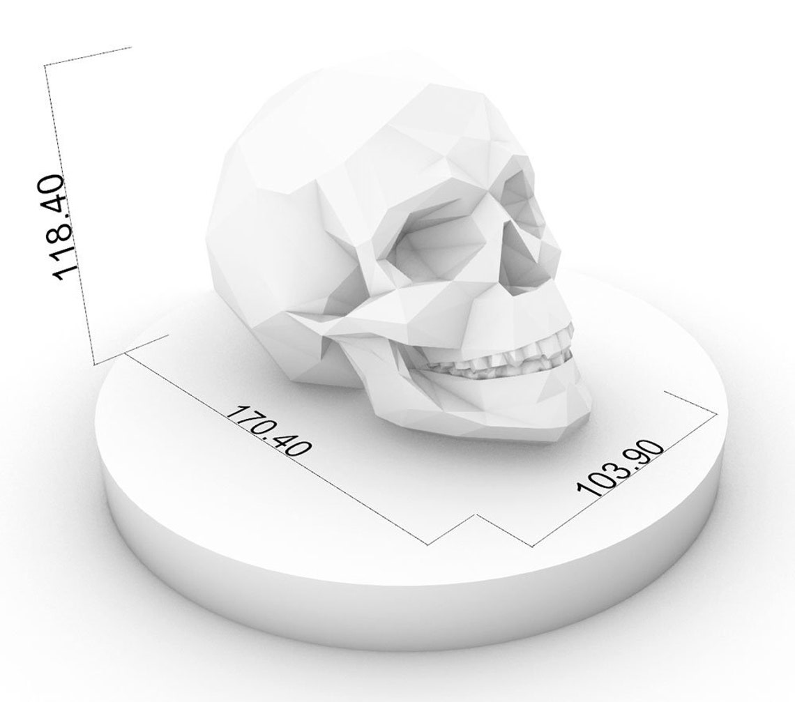 Custom Color Skull Money Box - Low Poly 3D Printed Gothic Room Decor - Etsy
