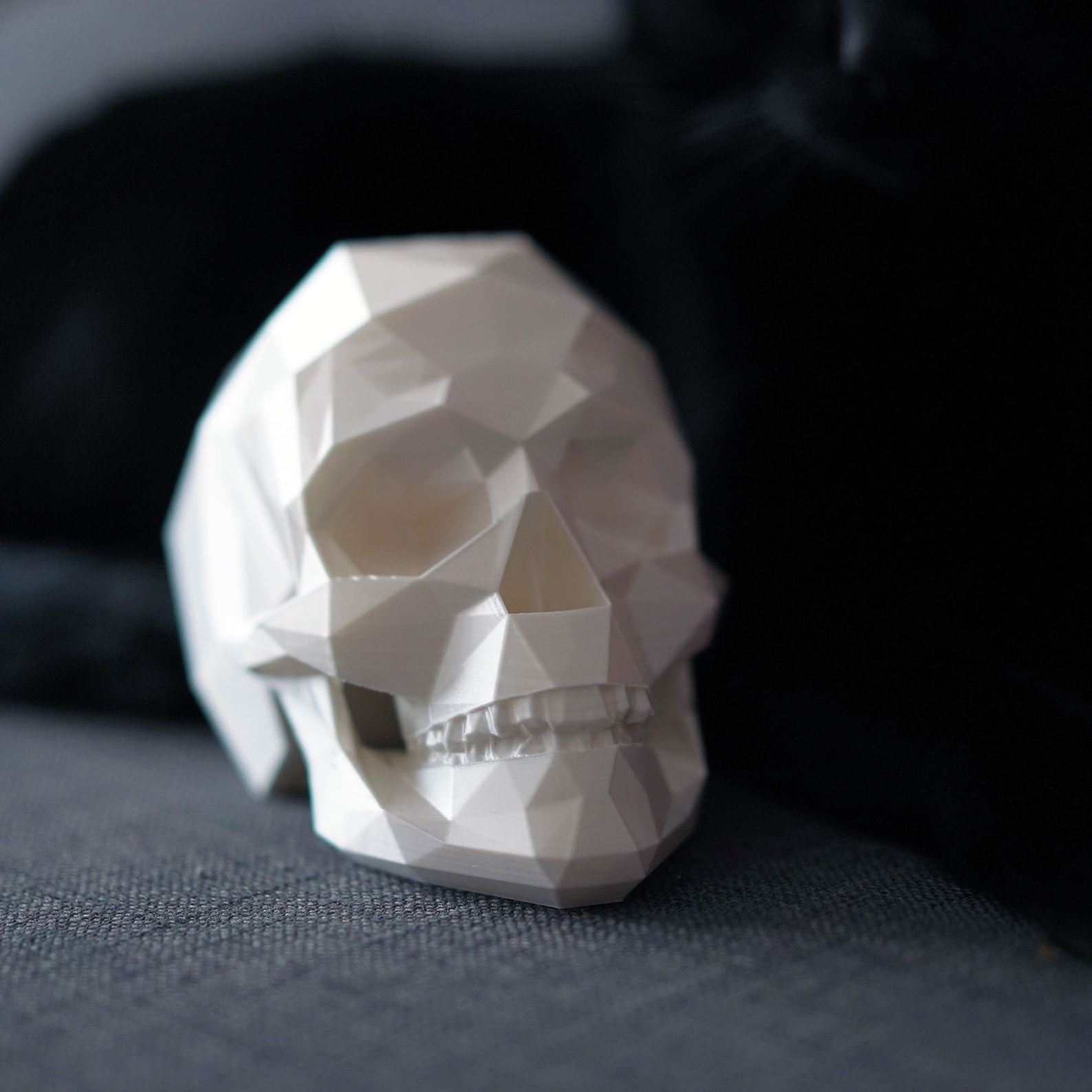 3D Printed Geometric Skull, PLA Plastic Decoration - Etsy