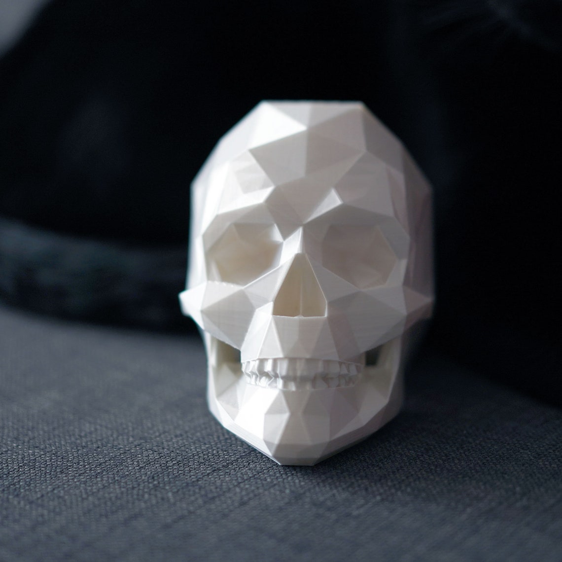 3D Printed Geometric Skull, PLA Plastic Decoration - Etsy