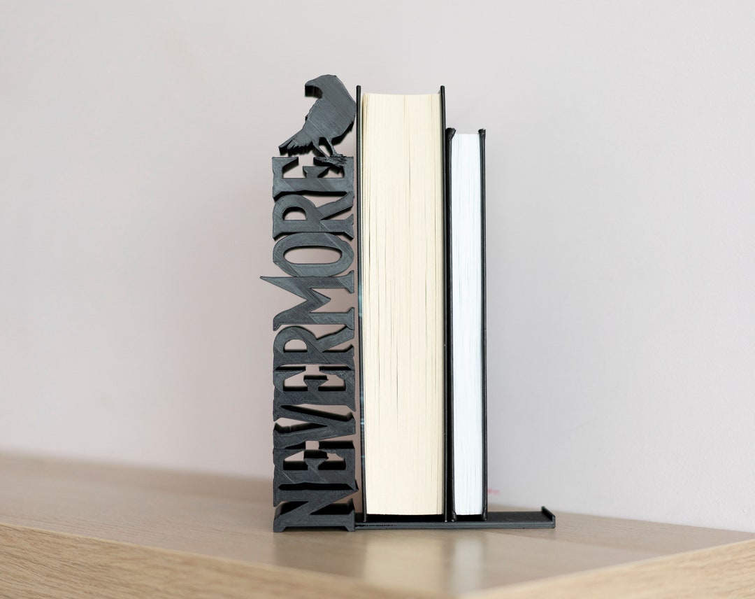 Nevermore Edgar Allan Poe Bookend and Bookshelf Decoration - Etsy