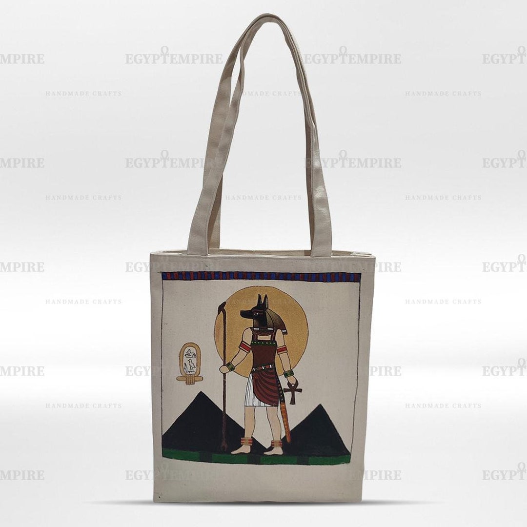 Handmade Canvas Tote Bag, 100% Egyptian Cotton Women Handbag, Multi ...