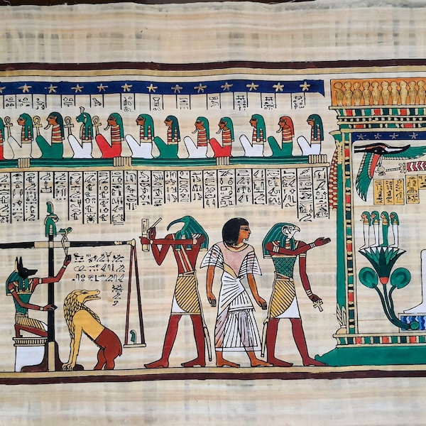 Weighing the Heart Egyptian Papyrus - Etsy