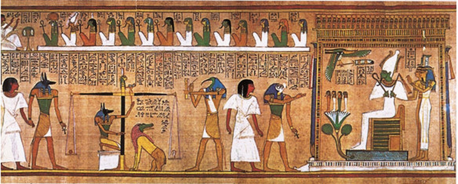 Weighing of the Heart "judgment by the Gods" Amit,handmade Hand Painted ...