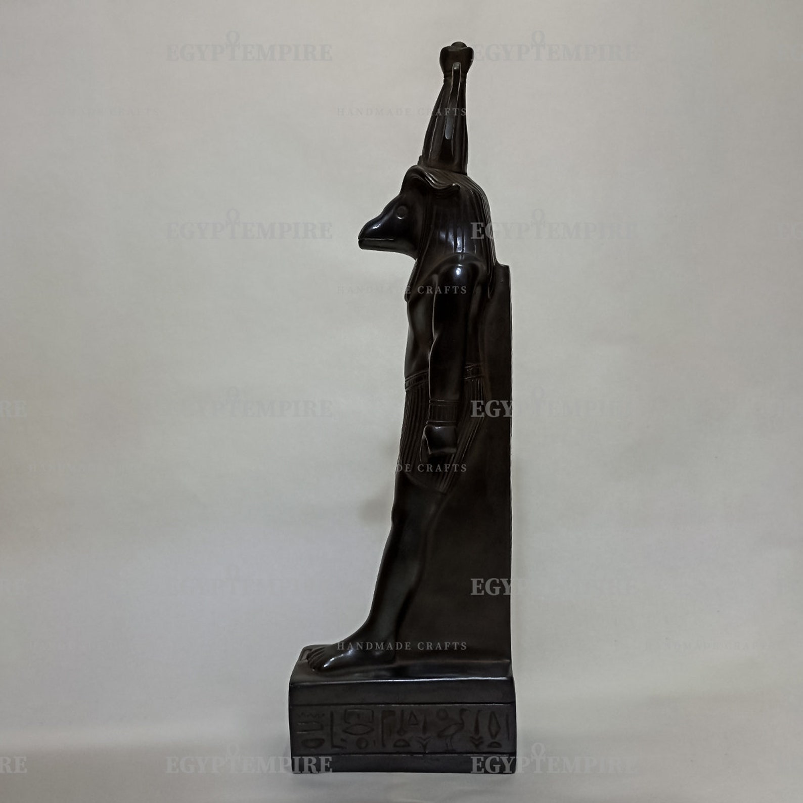 Statue of God Khnum, Ram Headed God of Fertility, 10 Egyptian Black ...