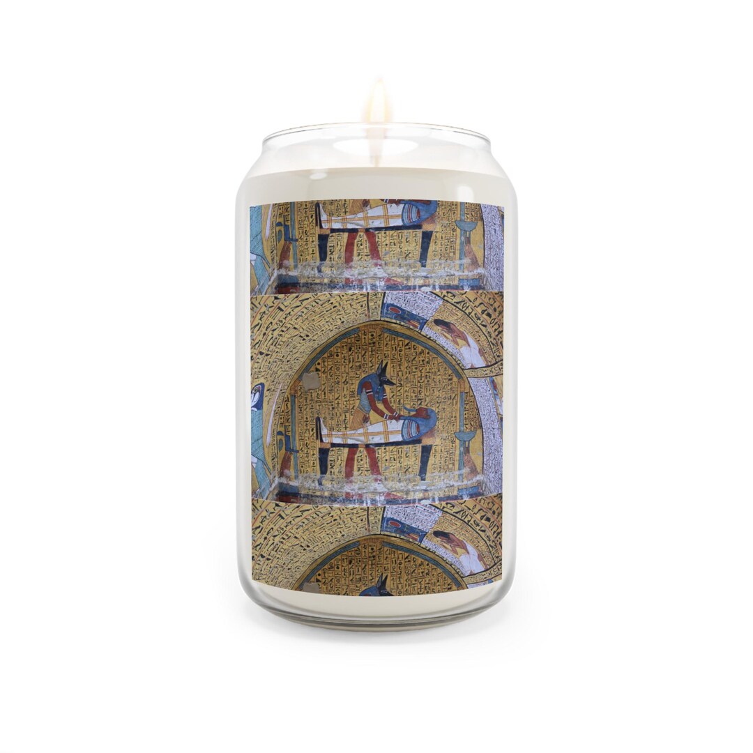 Scented Candle, Ancient Egyptian Anubis Mummy Tomb Decor, Gift for ...