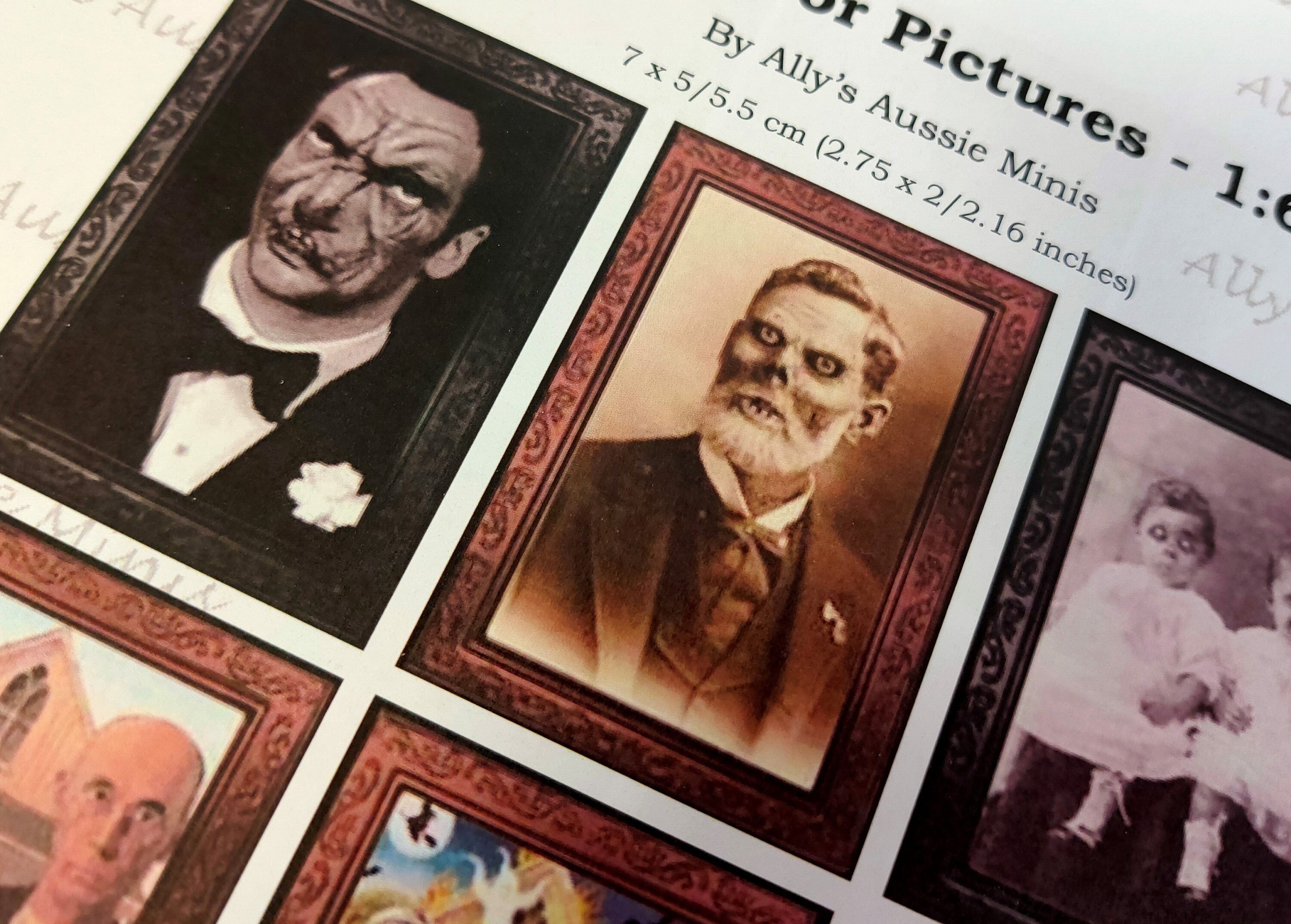 1:6 Printable PDF Horror Pictures - Etsy