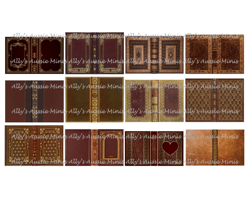 1:6 PDF 60 Printable Miniature Book Covers | Etsy