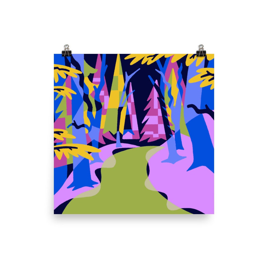 Back Mountain Trail in Winter Poster - 12x12 - Etsy