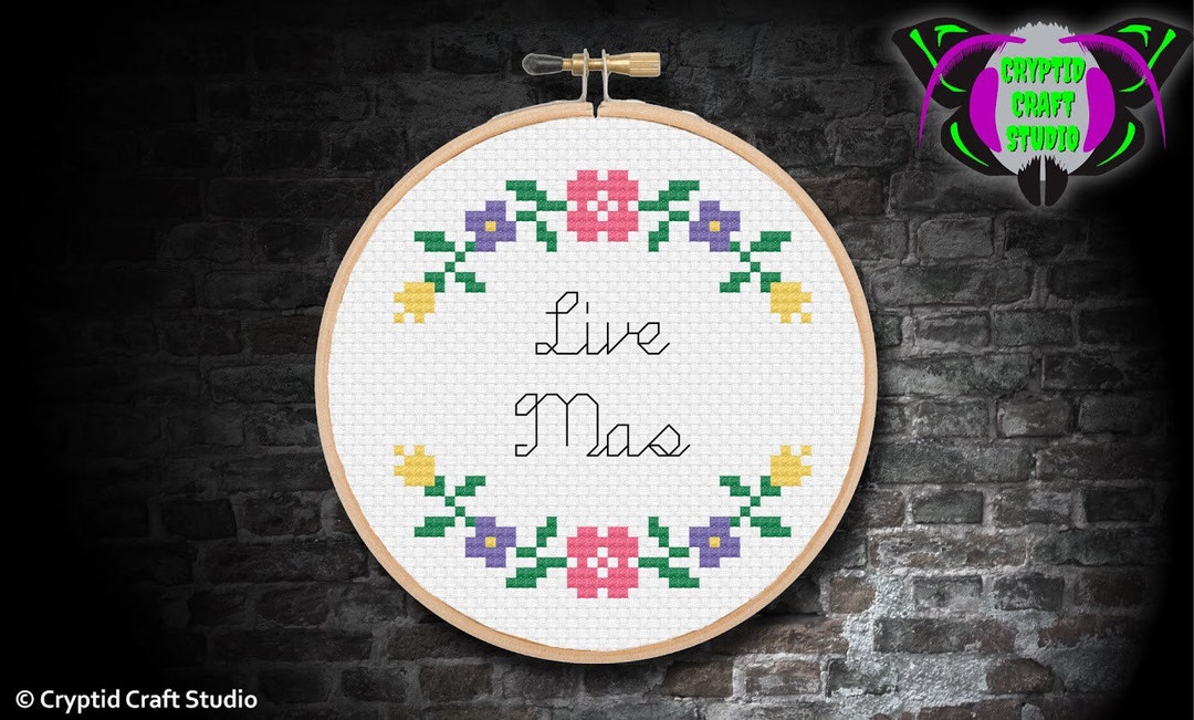 Live Mas Cross Stitch Pattern / Digital PDF - Etsy