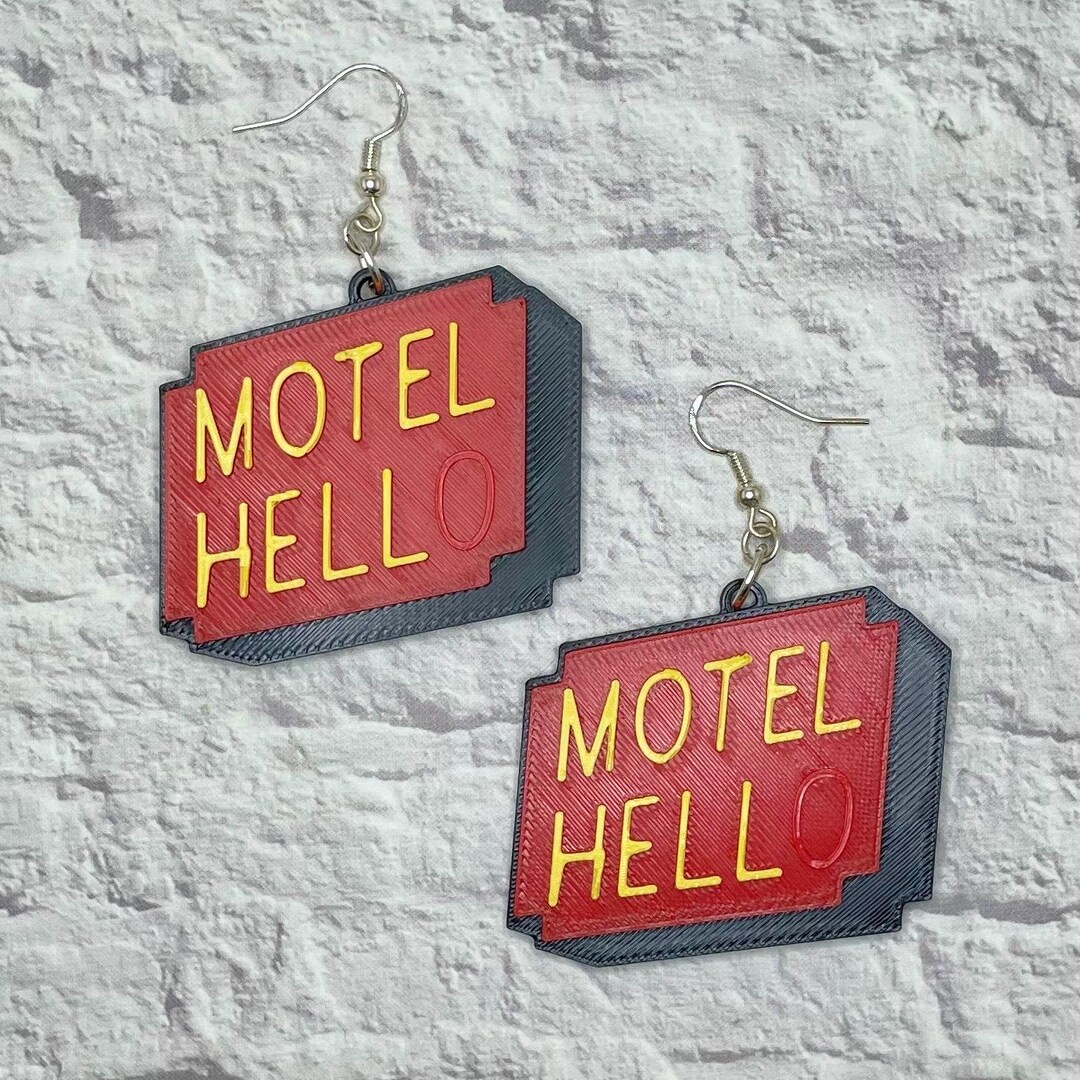 Motel Hell Horror Statement Earrings or Keychain 3D Printed - Etsy