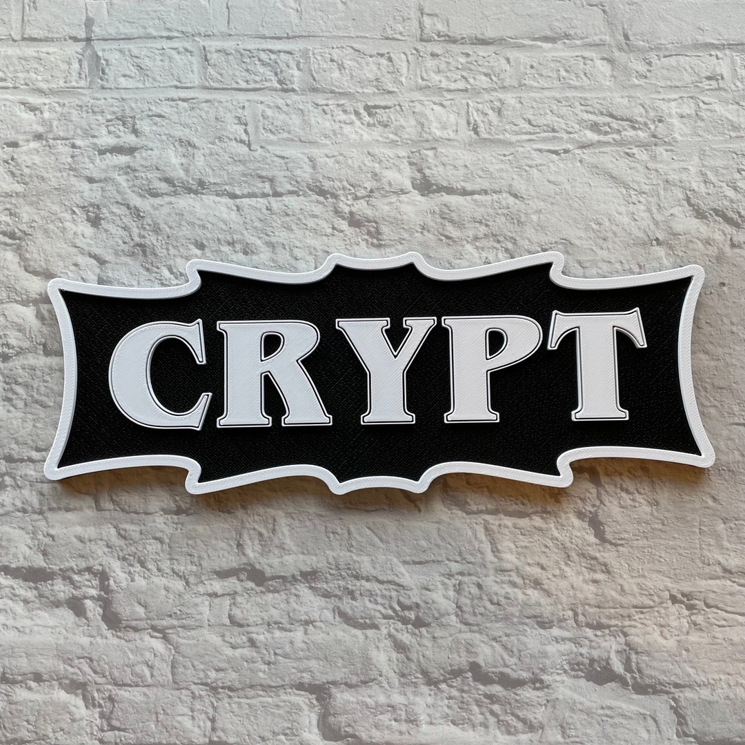Crypt Sign Wall Hanging Home Decor 3D Printed - Etsy