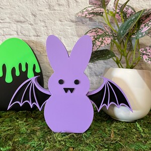 Creepy Peeps Bat Bunny Shelf Sitter / Easterween Decor / 3D Printed - Etsy