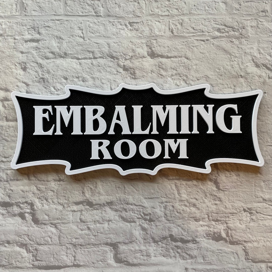 Embalming Room Sign Wall Hanging / Goth Decor / 3D Printed - Etsy