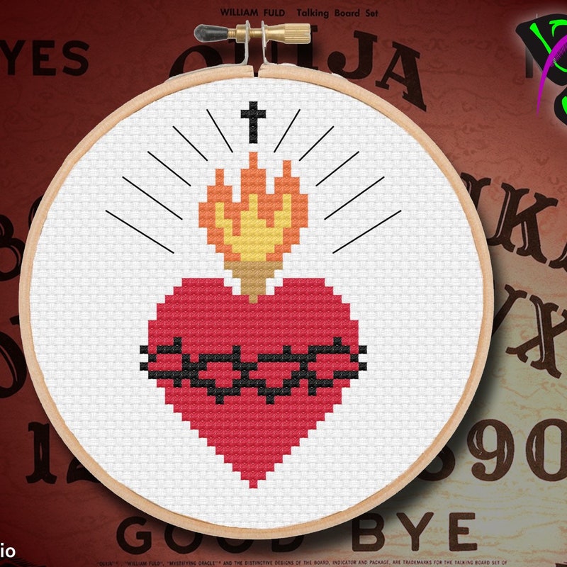 Sacred Heart Pattern - Etsy