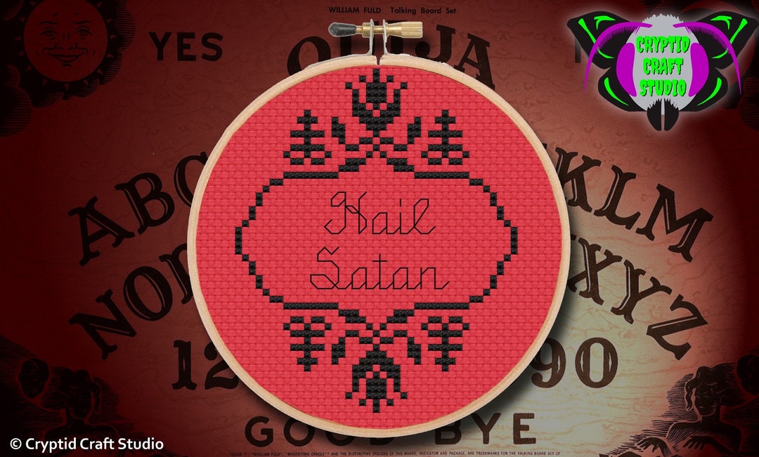 Hail Satan Cross Stitch Pattern / Digital PDF - Etsy