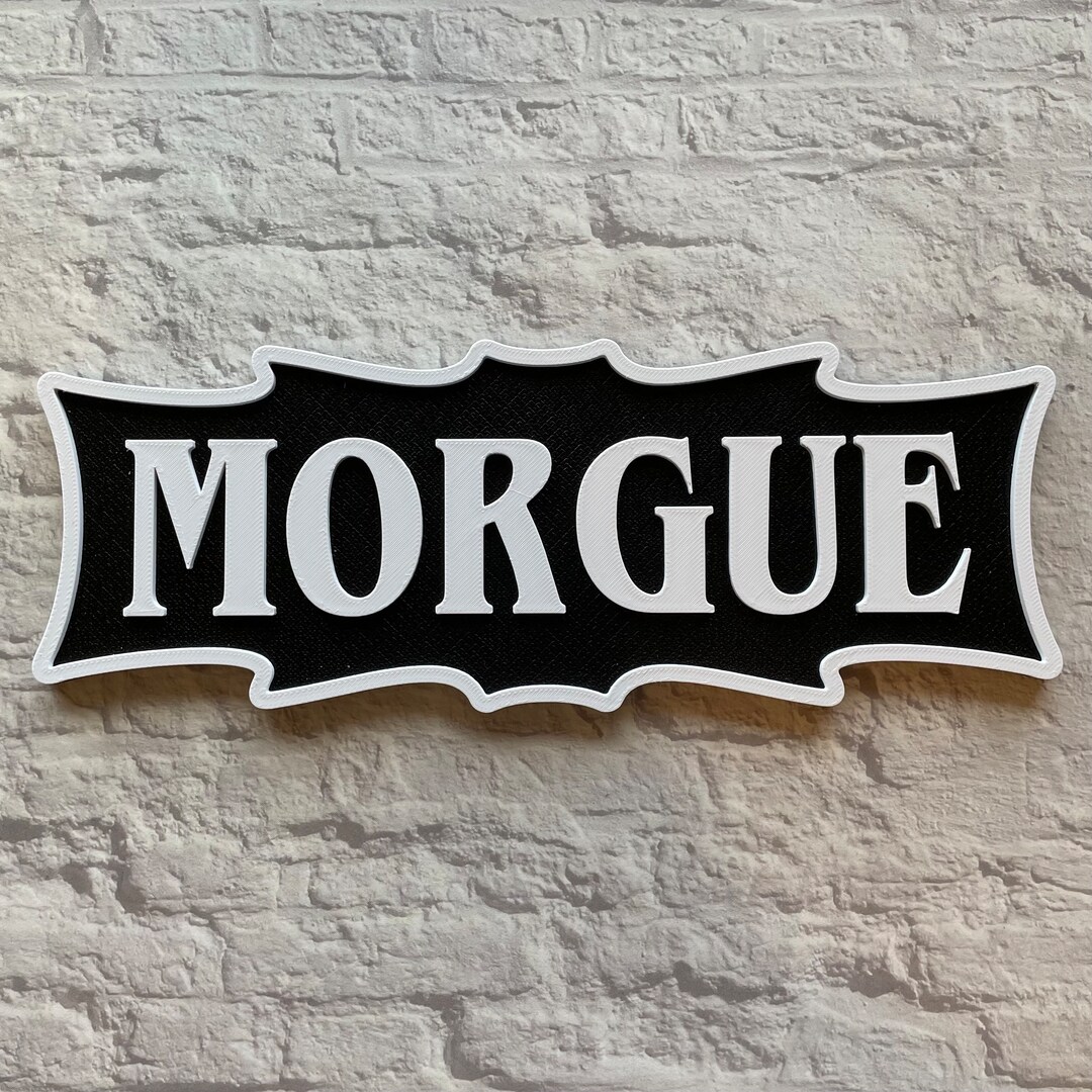 Morgue Sign Wall Hanging Home Decor 3D Printed - Etsy