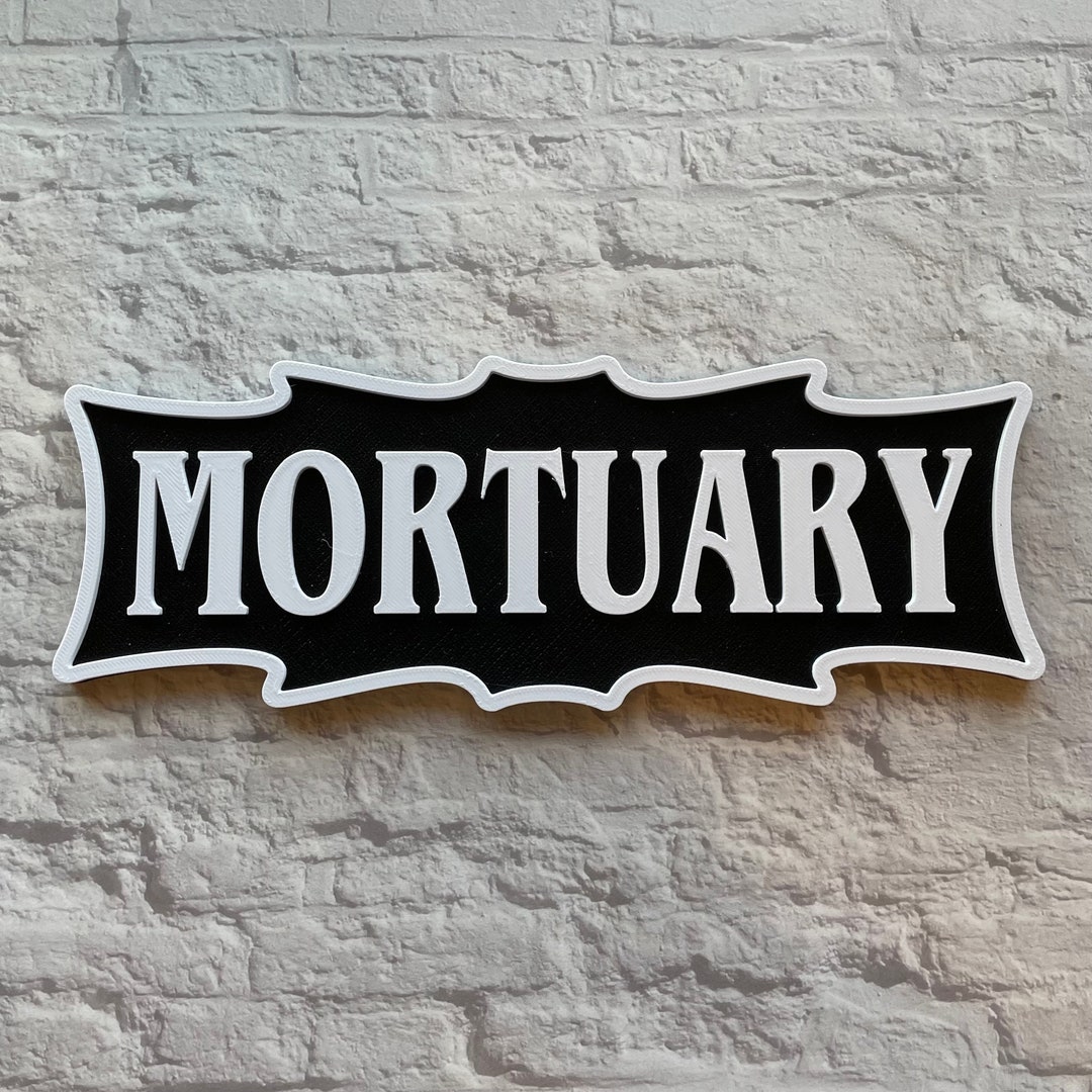Mortuary Sign Wall Hanging / Goth Decor / 3D Printed - Etsy