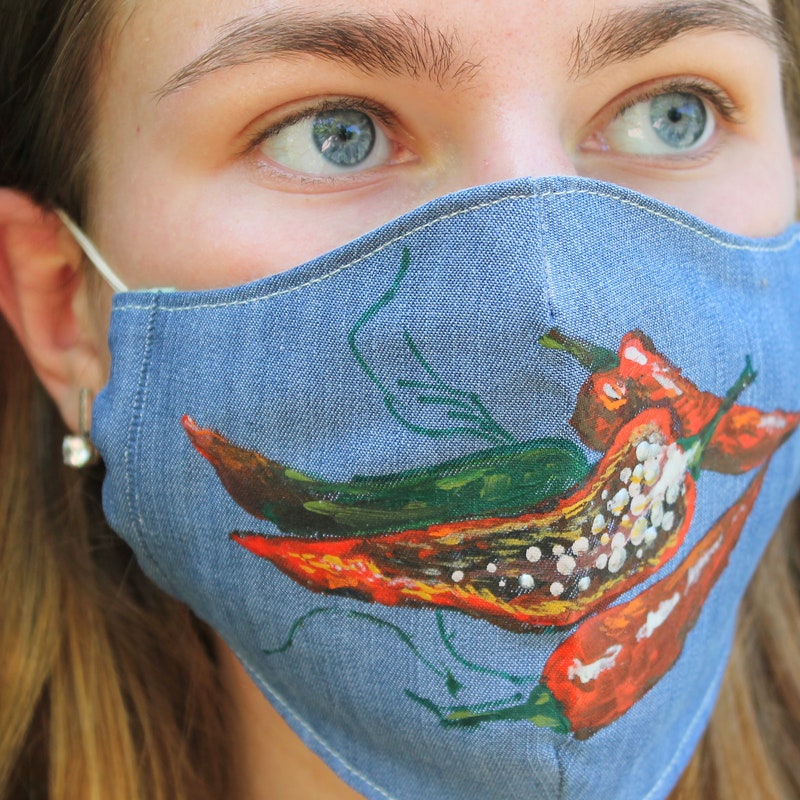 Denim Face Mask - Etsy