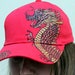 Hand Painted Red Dragon Hat Women Painting Fantasy Baseball Hat Unique ...