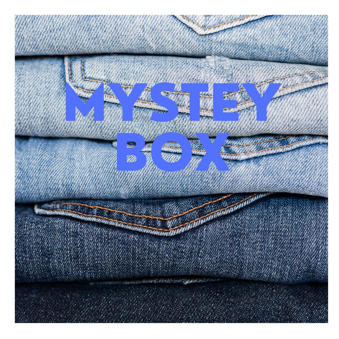 Mystery Box Hand Painted Denim Patches Set of 3 Upcycled Jeans for ...