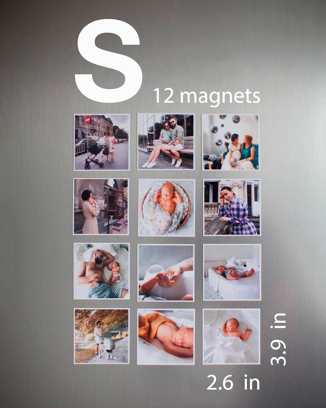 Photo Collage Magnets, Save the Date Magnets, Fridge Magnet Set, Custom ...