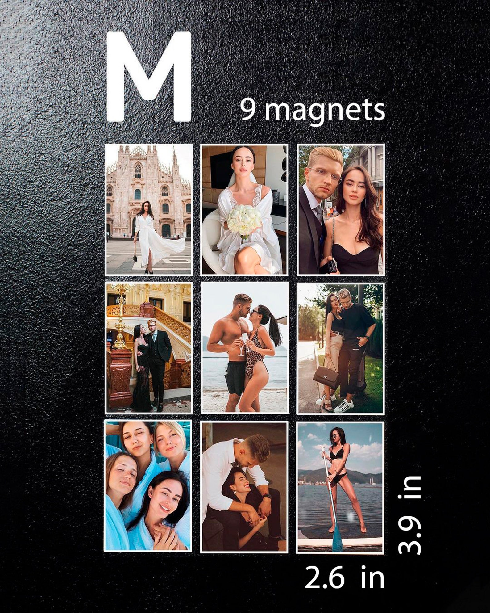 Custom Picture Magnets, Personalised Magnet Collage Set, Save the Date ...