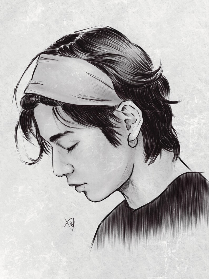 Kim Taehyung Bts V Impression Dart K Pop Fanart Dessin Etsy