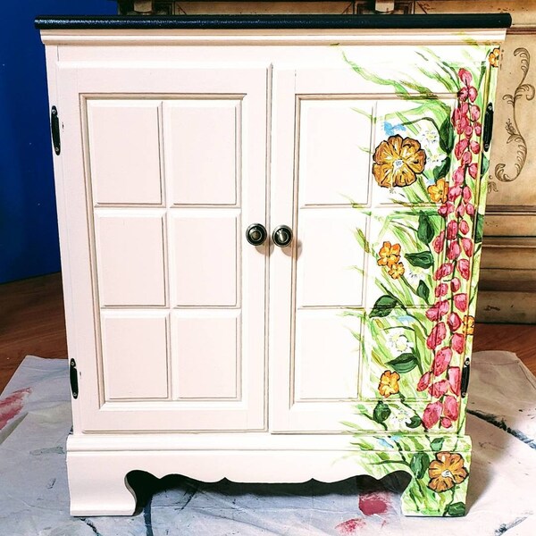 Shabby Chic Cabinet - Etsy