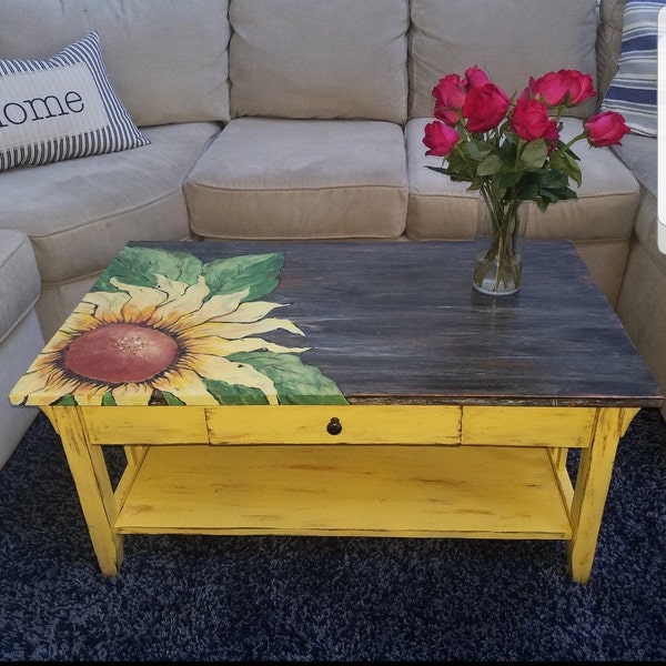 Painted Coffee Table - Etsy