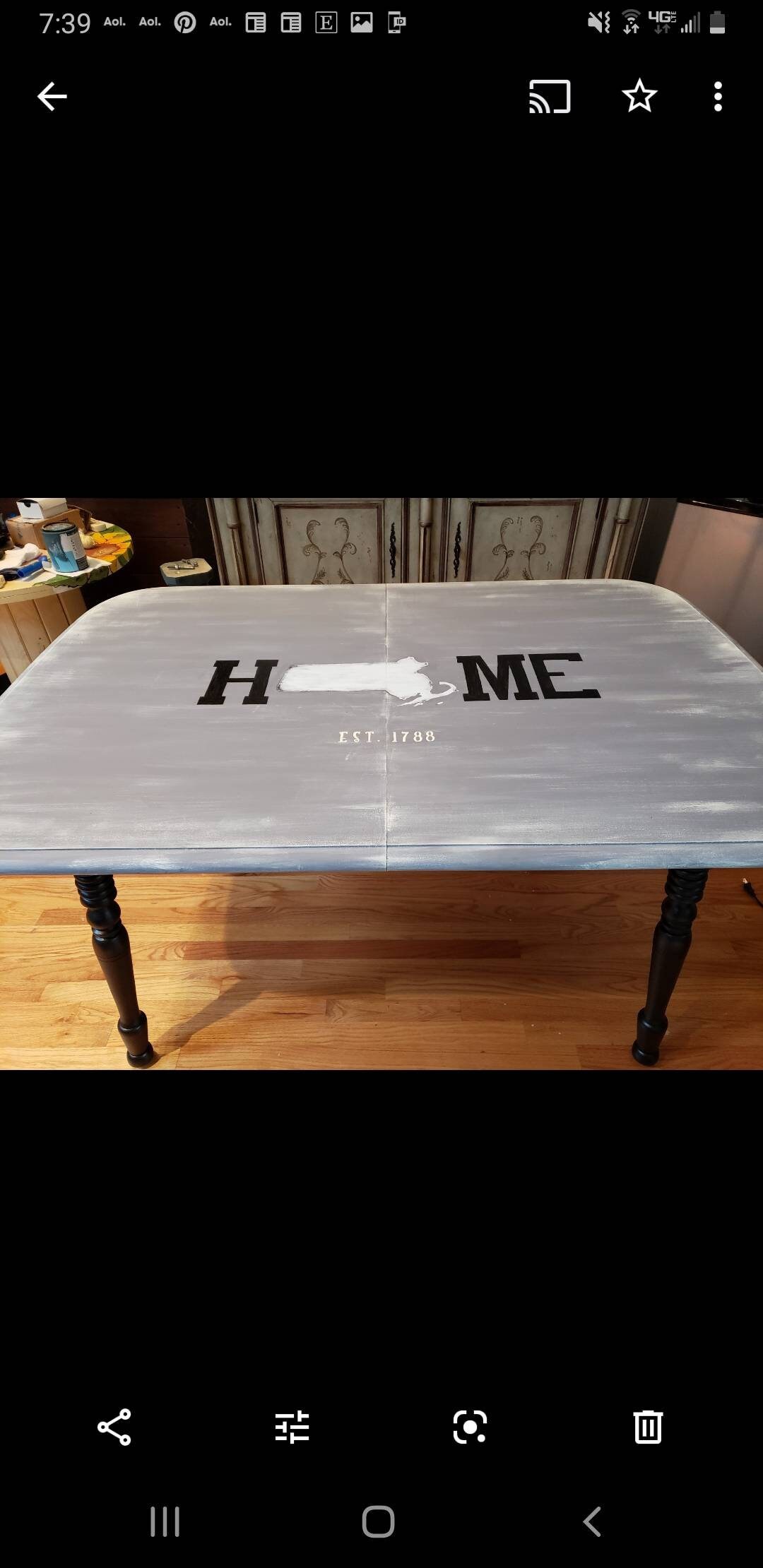 Upcycled Farmhouse Dining Table, Customize by State Table, Distressed ...