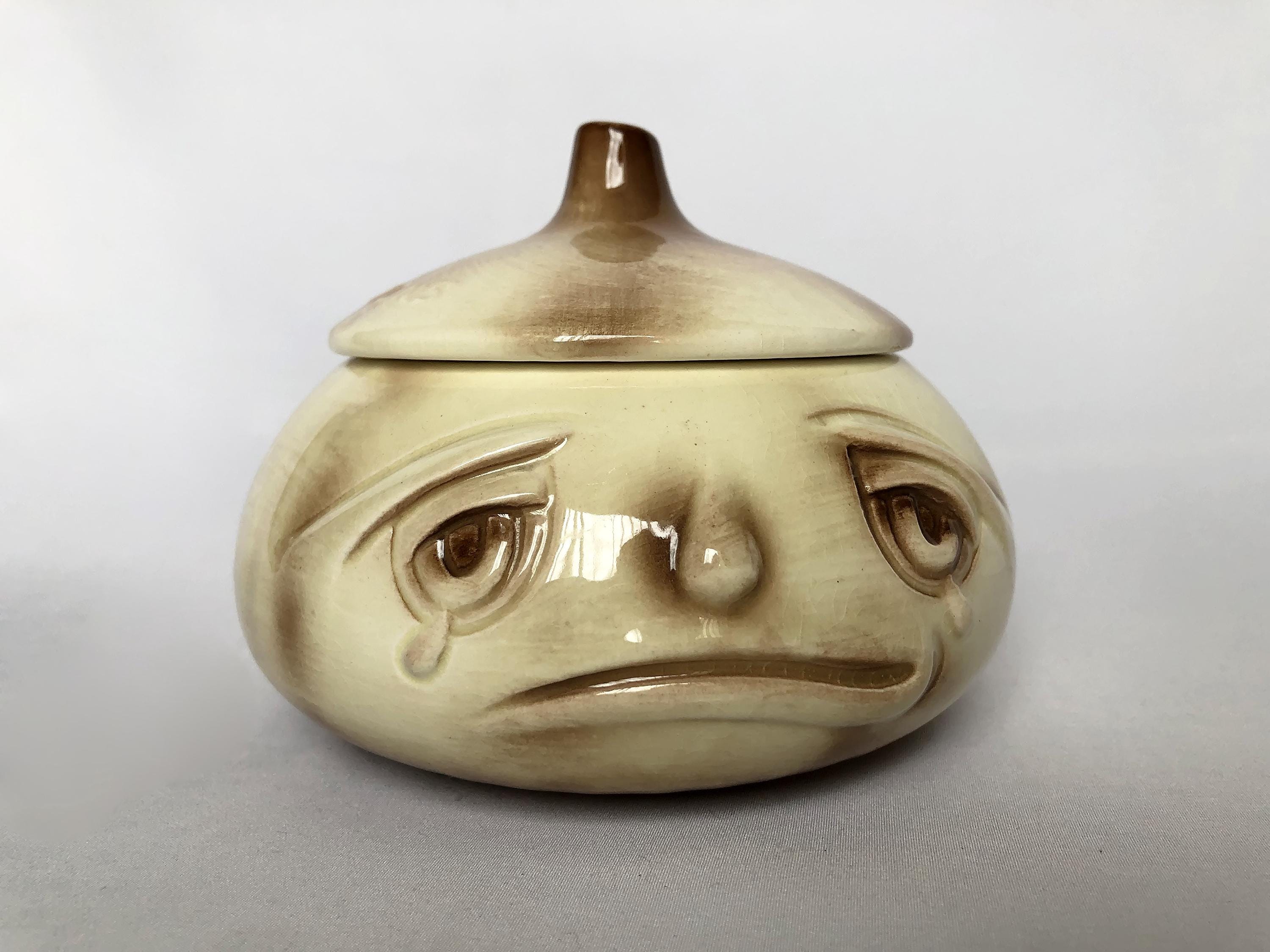 Collectable Sylvac Onion Crying Face Lidded Pot or Pickle Jar Model 516 ...
