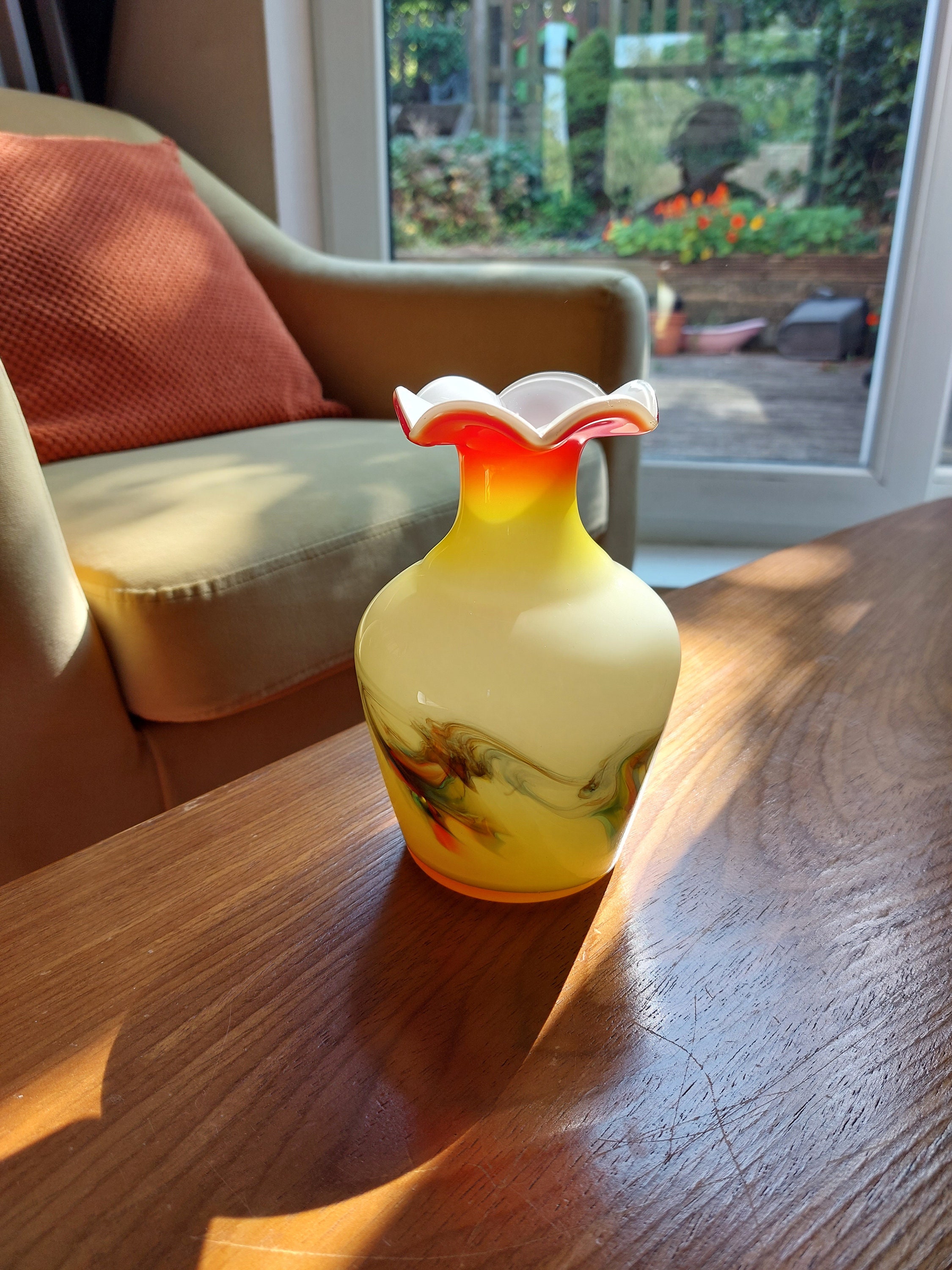 Mid-century Dalian Art Glass Vase. Vintage Glassware - Etsy